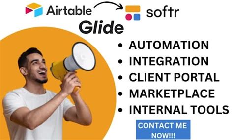 Design Softr Website Client Portal Airtable Automation Glide App