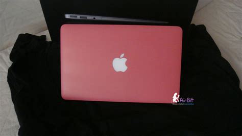 Розовый macbook, покраска macbook air