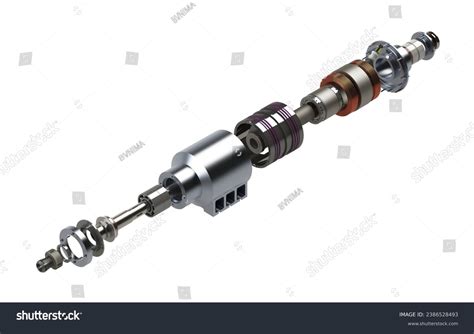 Spindle Drive Actuator Exploded View Stock Illustration 2386528493