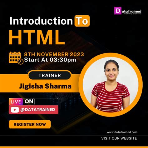 Learn Html With Datatrainedwebinar Datatrained Posted On The Topic