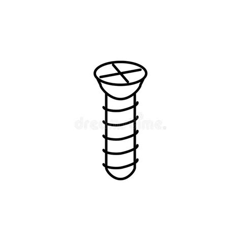 Bolt Metal Assembly Line Icon Vector Illustration Stock Vector Illustration Of Black Flat