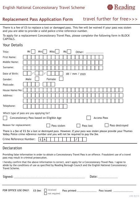 Download Concessionary Bus Pass Renewal Application Form Worksheets Library