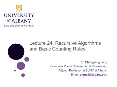 [ppt] lecture 24 recursive algorithms and basic counting rules dr