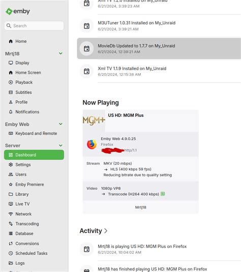 Audio Transcoding Issue Live Tv Linux Emby Community