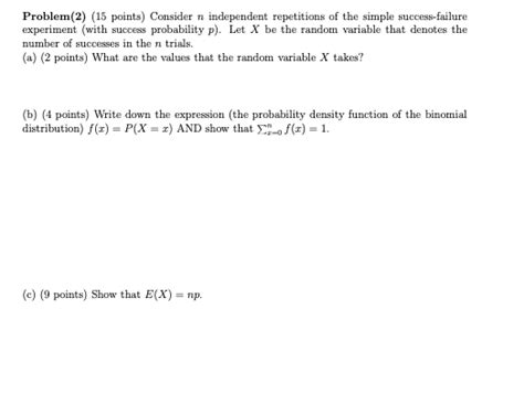 solved problem 2 15 points consider n independent