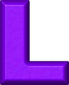 Presentation Alphabets Purple Refrigerator Magnet L Purple Letter L