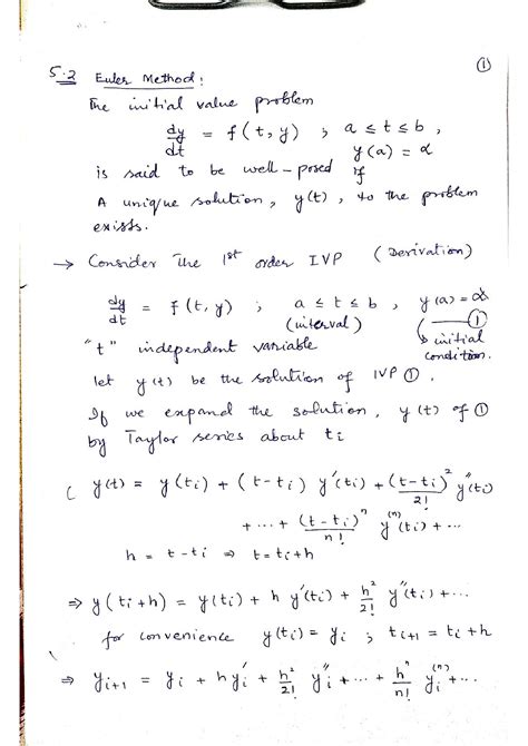 SOLUTION Euler Method Studypool