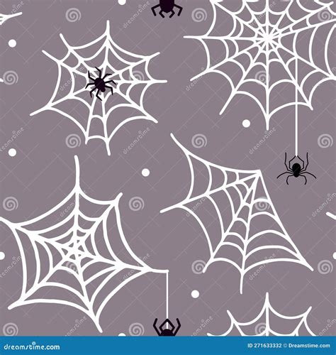 Spider Web Seamless Pattern Stock Vector Illustration Of Creative Witch
