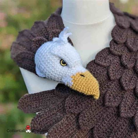 Unique Amigurumi American Bald Eagle Shawl Crochet Pattern Cottontail And Whiskers