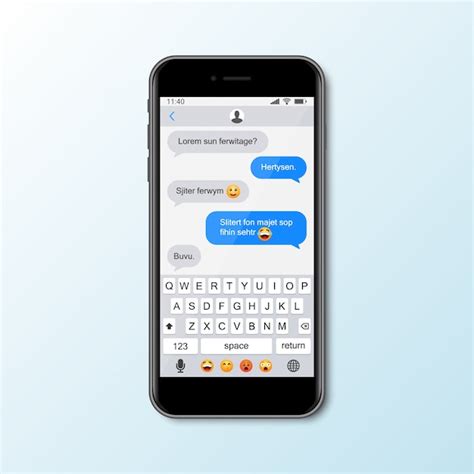 Premium Vector Mockup With Smartphone With Messenger Window For Social Media