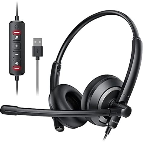Eh05 U Wired Usb Headset With Noise Cancelling Microphone For Pc Laptop