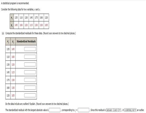 Solved A Statistical Program Is Recommended Consider The Following