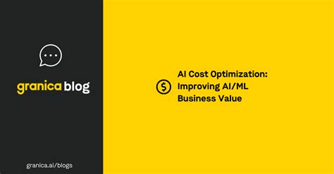 Ai Cost Optimization Improving Ai Ml Business Value