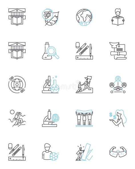 Internet Institute Linear Icons Set Connectivity Digitalization Cybersecurity Online