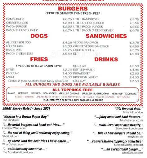 Five Guys Menu Menu For Five Guys Shawlands Glasgow Zomato UK