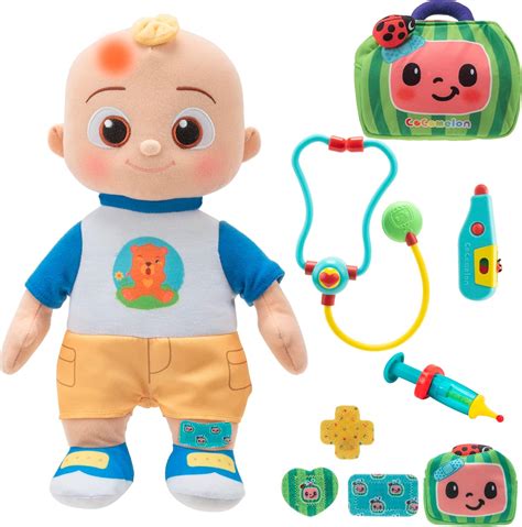 Cocomelon Boo Boo Jj Deluxe Feature Plush Includes Doctor Checkup Bag