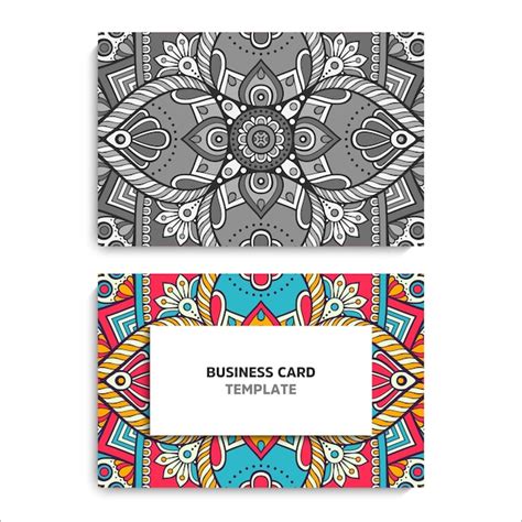 컬렉션 명함 또는 초대장 배경 프리미엄 벡터