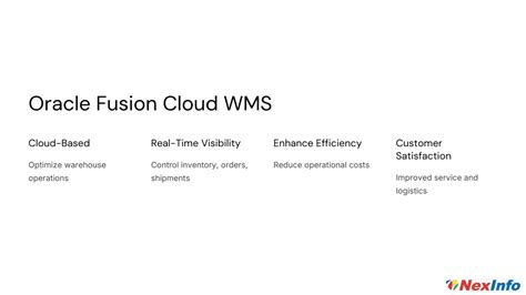 Ppt Nexinfo Oracle Fusion Cloud Warehouse Management System Wms