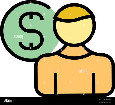 Training Speaker Icon Outline Vector Seminar Person Conference Corporate Color Flat Stock