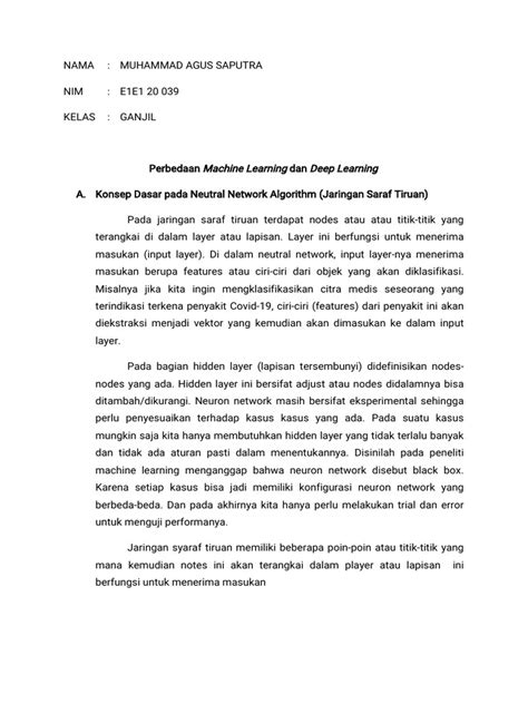 Perbedaan Deep Learning Dan Machine Learning Pdf