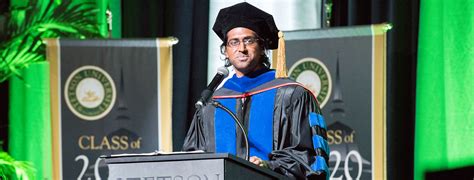In His Own Words Convocation Speaker Darash Desai Stetson Today