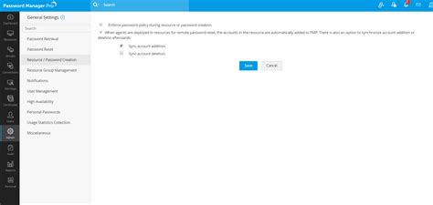 Password Manager Pro General Settings