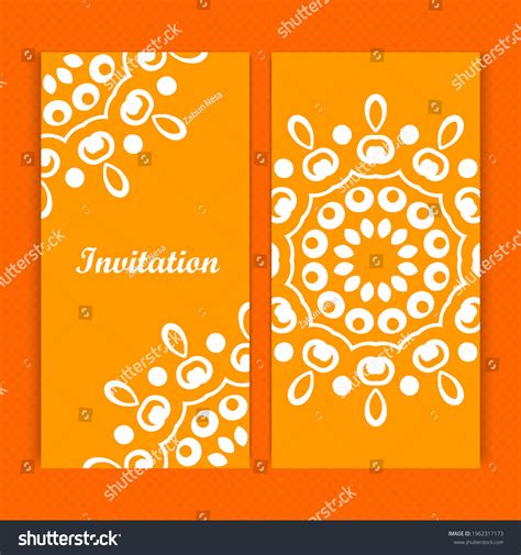 Mandala Invitation Card Designfloral Card Template Stock Vector Royalty Free 1962317173