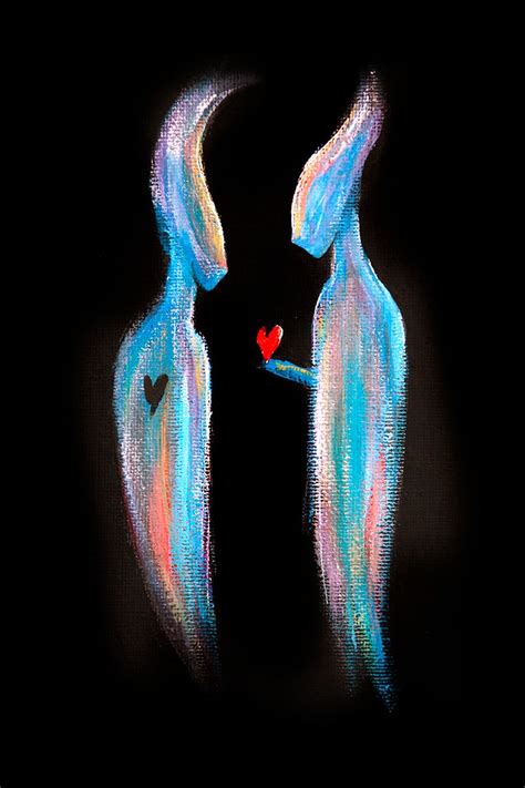 A Piece Of You Cute Soulmate Twin Flame Illustration Art Digital