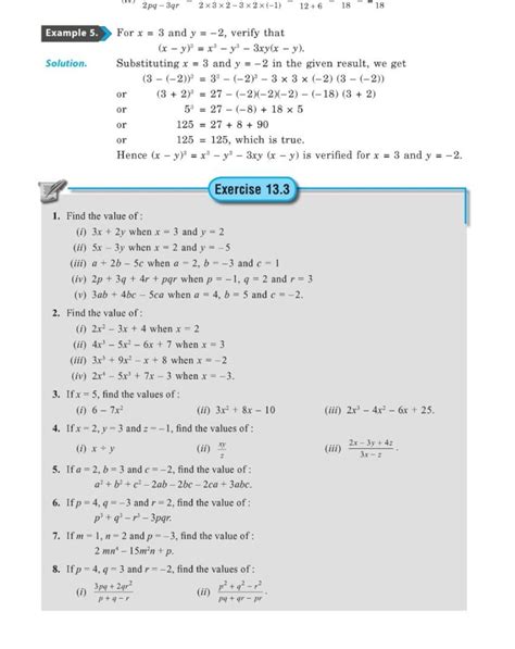 if a 2 b 3 and c −2 find the value of a2 b2 c2−2ab−2bc−2ca 3abc 6 if