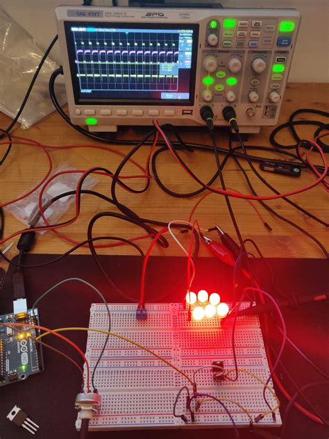 Pwm Mosfet Led Circuit Odd Behaviour Leds And Multiplexing Arduino Forum