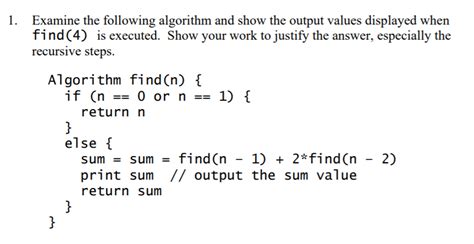 Solved Examine The Following Algorithm And Show The Chegg
