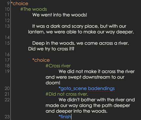 Learning Choicescript Part 3 Scenes Digital Ephemera