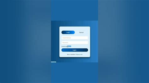 Forgot Password Using Html Css Youtube