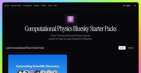 Computational Physics Bluesky Starter Packs [1 Lists • May 2025]