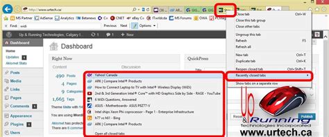 Solved How To Open Recently Closed Tabs In Internet Explorer 10 Ie10 Up And Running Inc Tech