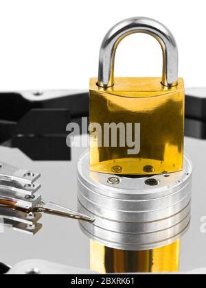 Computer Harddrive And Lock Stock Photo Alamy