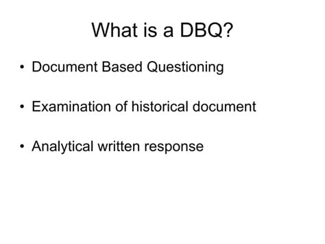 Document Based Questions Usi Ppt Education