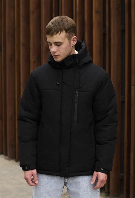 Зимова куртка чоловіча Staff Pa Black чорна тепла брендова з логотипом водонепроникна ціна