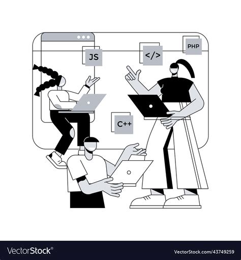 Computer Programming Camp Abstract Concept Vector Image