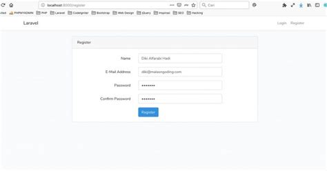 Tutorial Laravel Membuat Login Dan Register Dengan Laravel Malas Ngoding