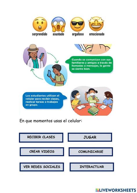 Uso Del Celular Free Interactive Worksheets 1451492