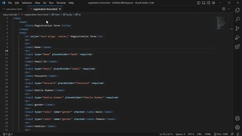 G Purushotham Reddy On Linkedin Task 2 Basic Registration Form Technohacks Edutech Official