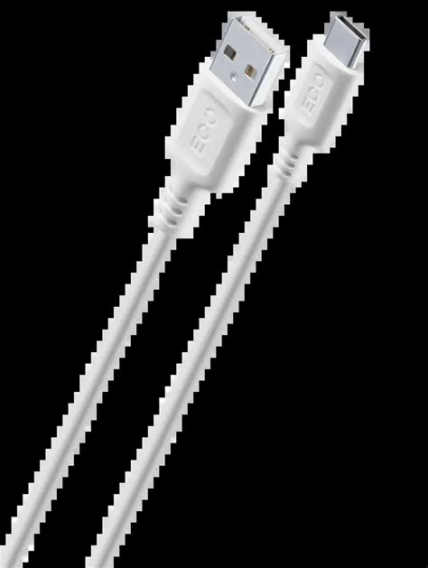 Кабель для зарядки и передачи данных Cellularline Become Eco Usb Type A Usb Type C 1м Белый