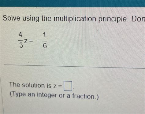 Solved Solve Using The Multiplication Principle