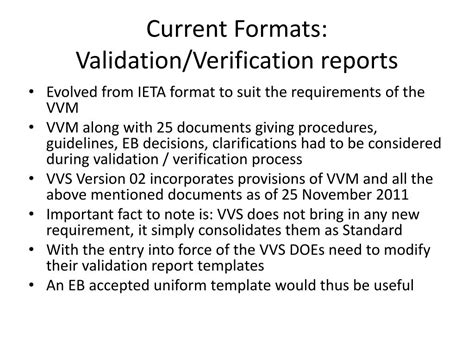 PPT Validation Verification Report Templates RIT Perspective PowerPoint Presentation ID