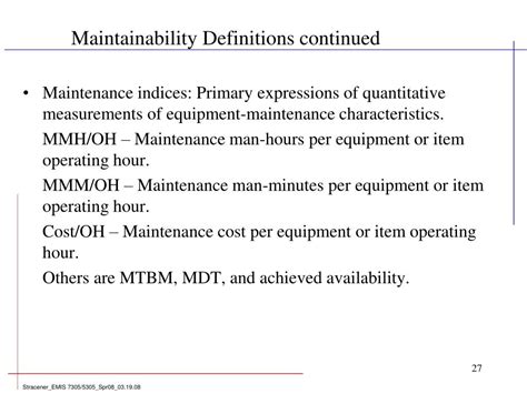 Ppt Systems Maintainability Concepts And Metrics Powerpoint Presentation Id 4685378