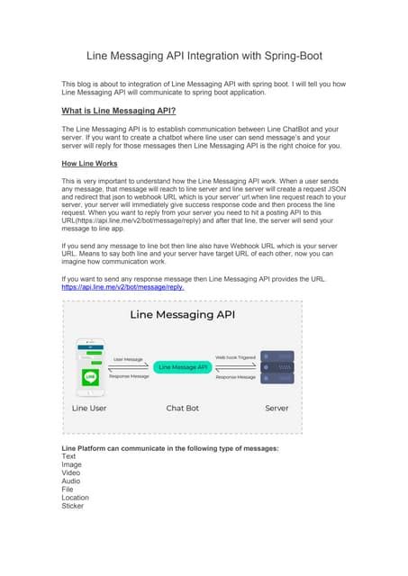 Line Messaging Api Integration With Spring Boot Pdf