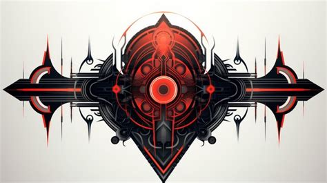 Premium Photo An Abstract Design With Red And Black Elements