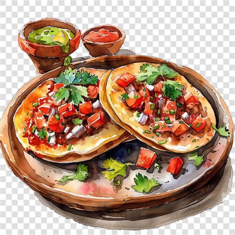 Sopes Mexican Illustration Premium Ai Generated Psd