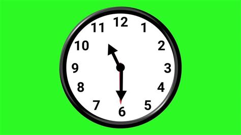 Analog Clock Animation With Rotating Hands On Green Screen 73857343